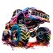 4 X Monster Trucks PNG | Monster Truck Clipart | Monster Truck Designs ...