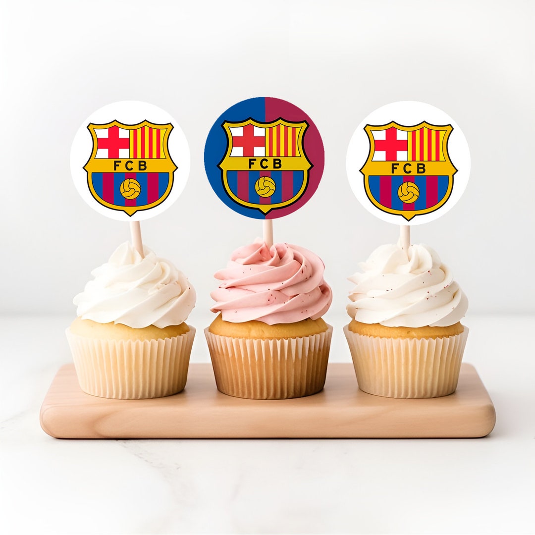 FC Barcelona | 2" Cupcake Toppers | INSTANT DOWNLOAD Digital File - Etsy