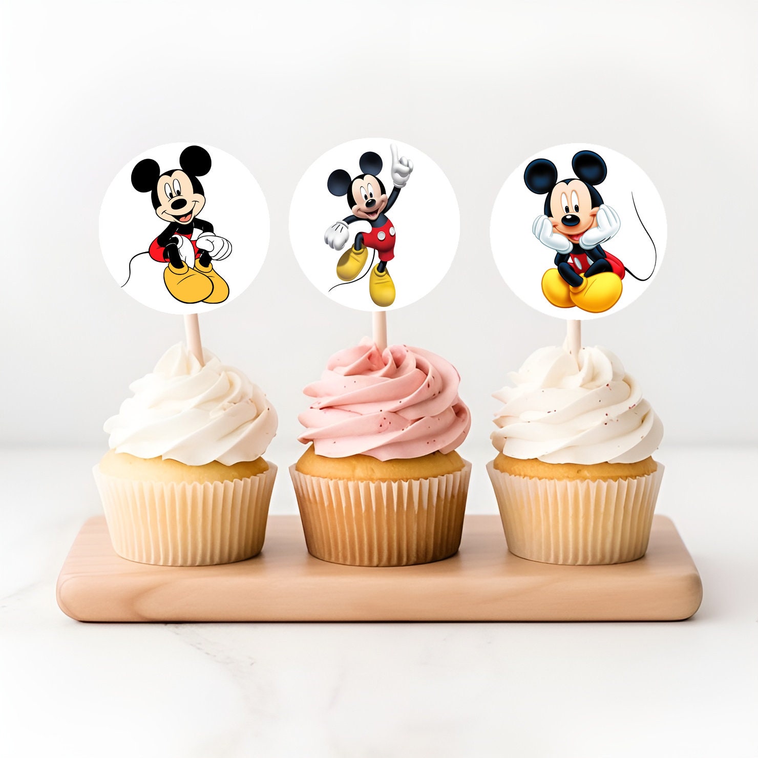 Mickey Mouse | 2" Cupcake Toppers | INSTANT DOWNLOAD Digital File ...