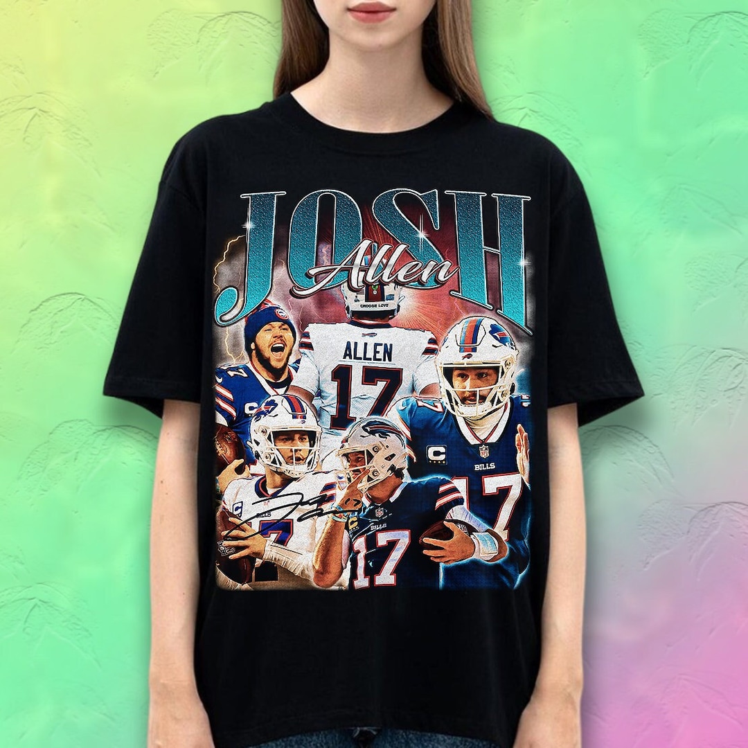 Josh Allen Shirt, Josh Allen T-shirt, Football Sweatshirt, Vintage Football 2023 Shirt ME259 - Etsy