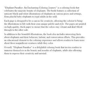 Elephant Coloring Book, Digital Download, Multiple Pages, Adult ...