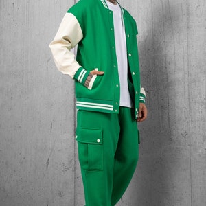 Men's Varsity Regular Fit Green Varsity College Jacket - Etsy