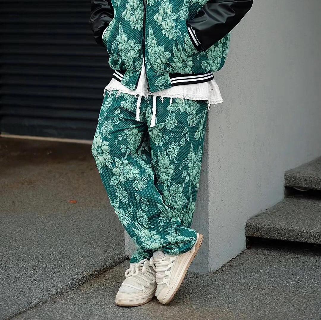 Aged Flower Pattern Special Design Oversized Sweatpants - Etsy