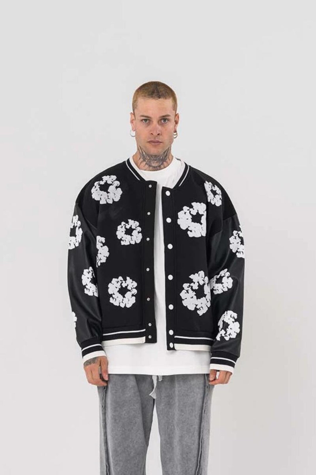 Kanye Embossed Print Unisex Black Bomber College Jacket - Etsy