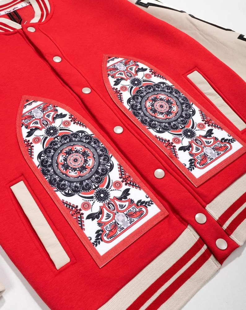 Authentic Men's Red Varsity Bomber College Jacket - Etsy