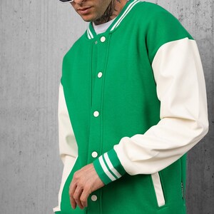 Men's Varsity Regular Fit Green Varsity College Jacket - Etsy