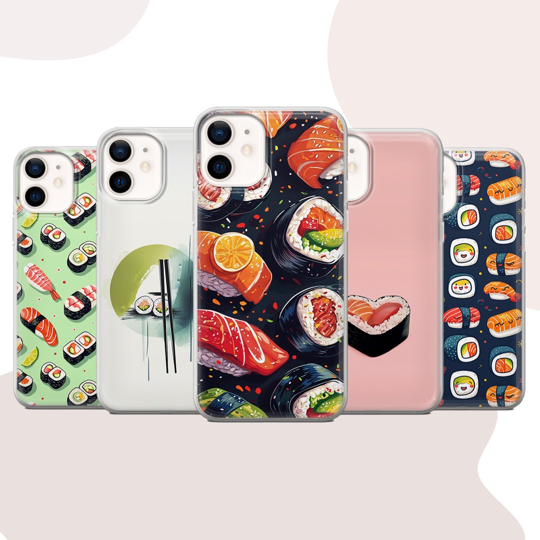 Kawaii Sushi Phone Case Cute Japanese Cover for iPhone 17 16 15 Pro 11 ...
