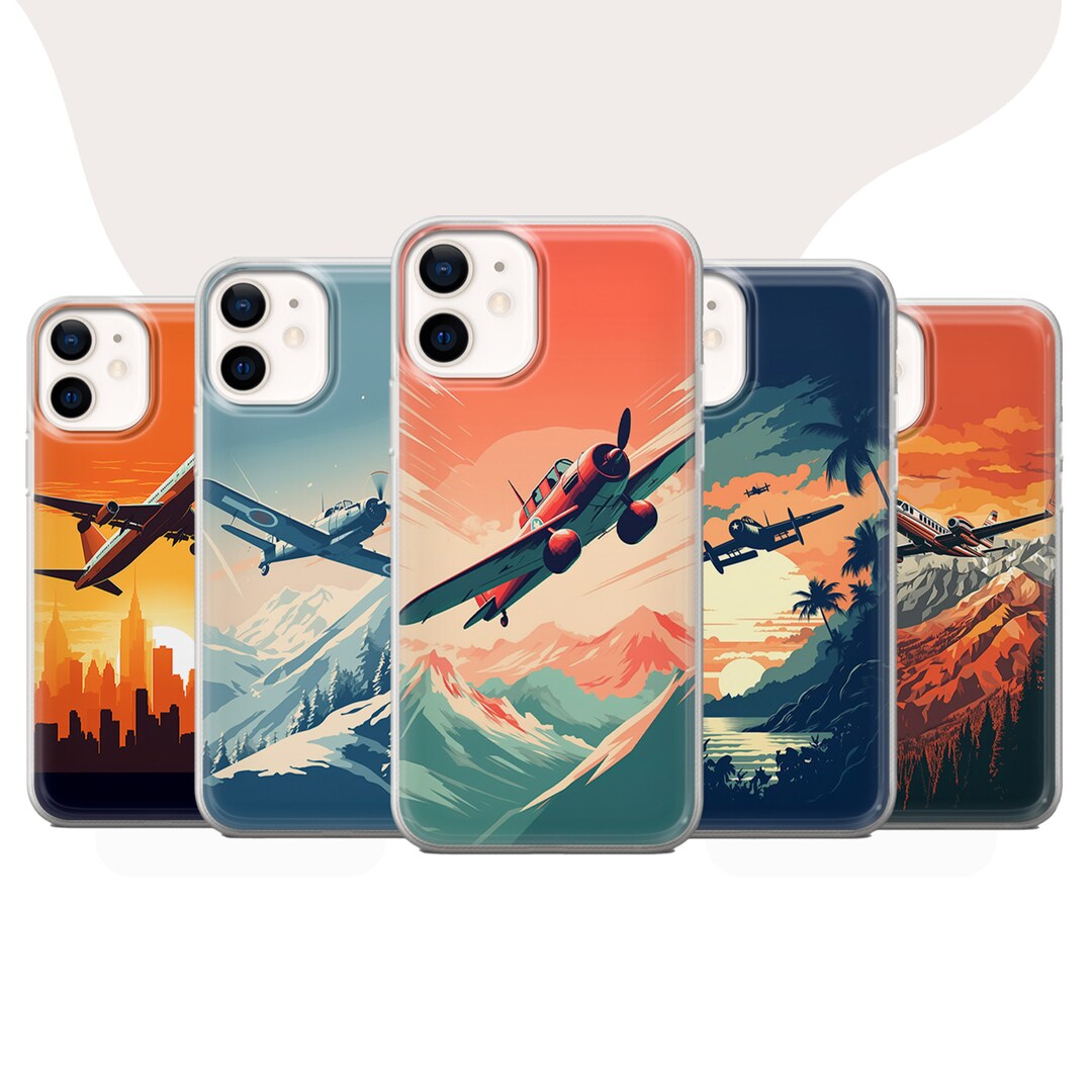 Retro Airplanes Phone Case Vintage Cover for iPhone 17 16 15 Pro 11 XR ...