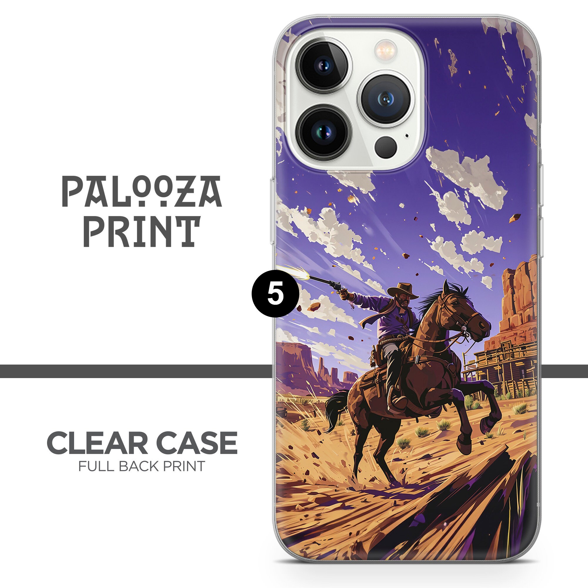 Cowboy Phone Case Wild West Comic Book Cover for iPhone 17 16 15 14 Pro ...