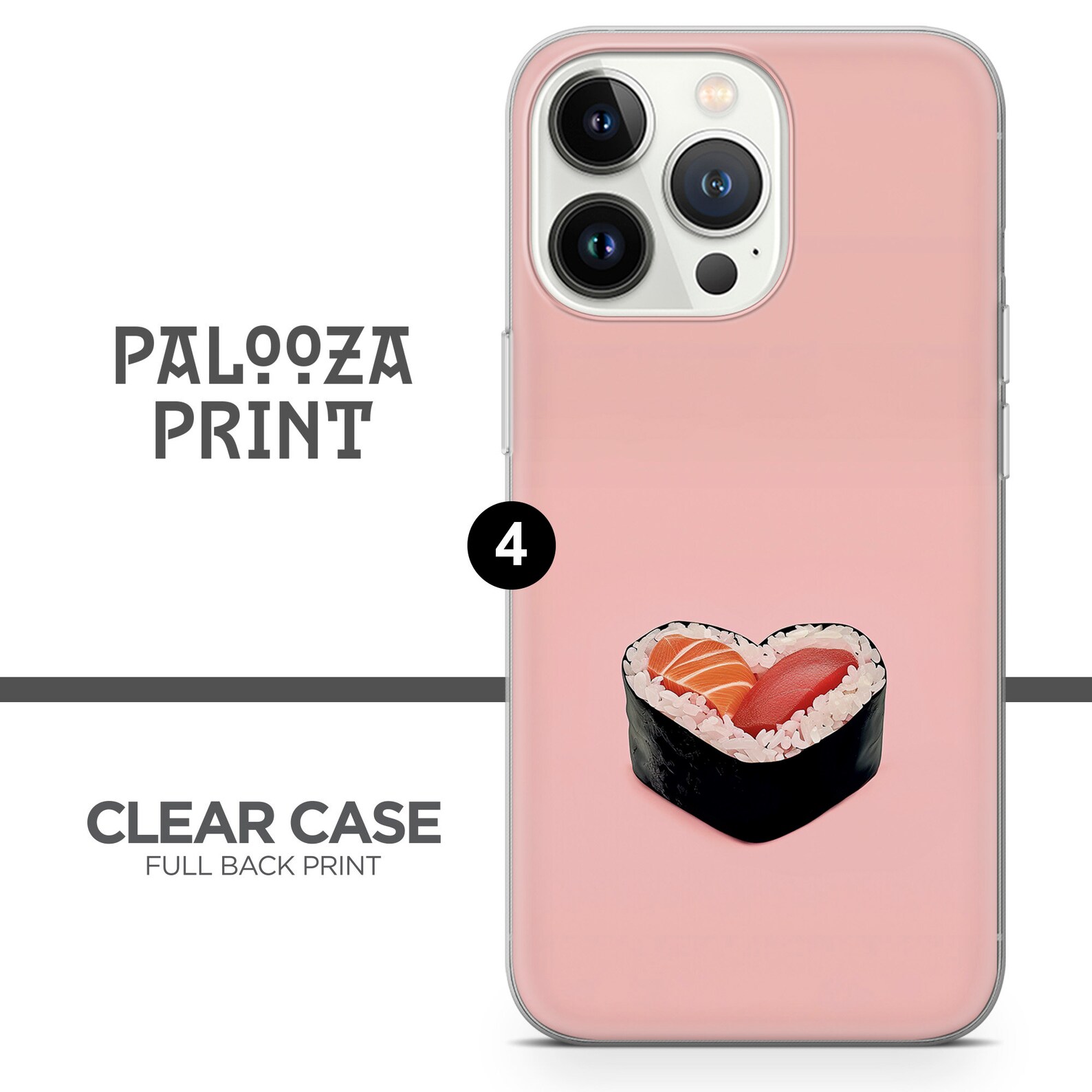 Kawaii Sushi Phone Case Cute Japanese Cover for iPhone 17 16 15 Pro 11 ...