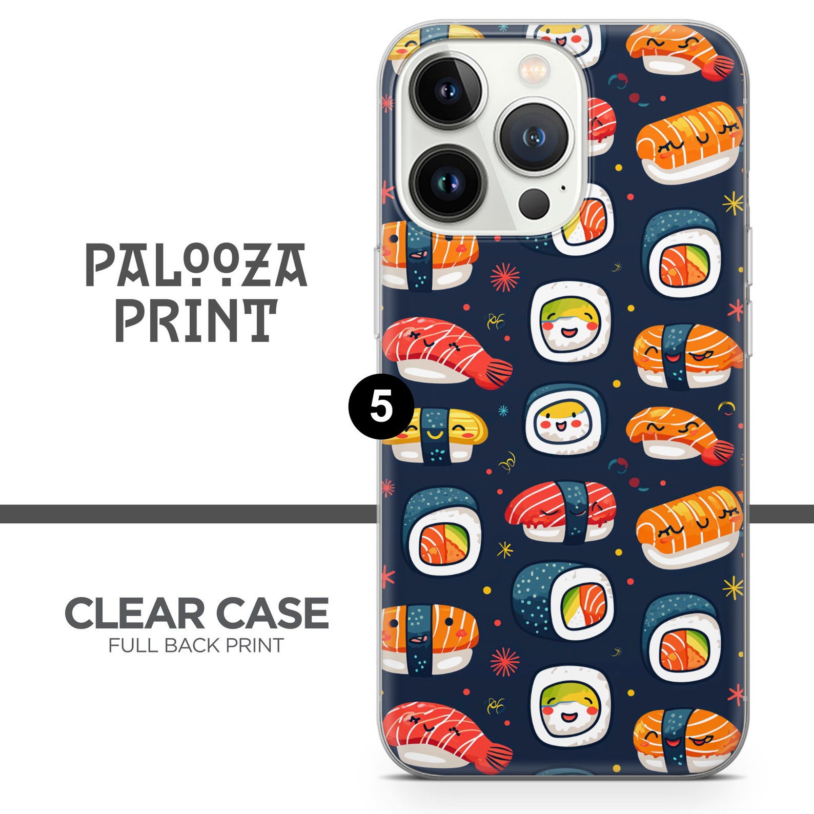 Kawaii Sushi Phone Case Cute Japanese Cover for iPhone 17 16 15 Pro 11 ...