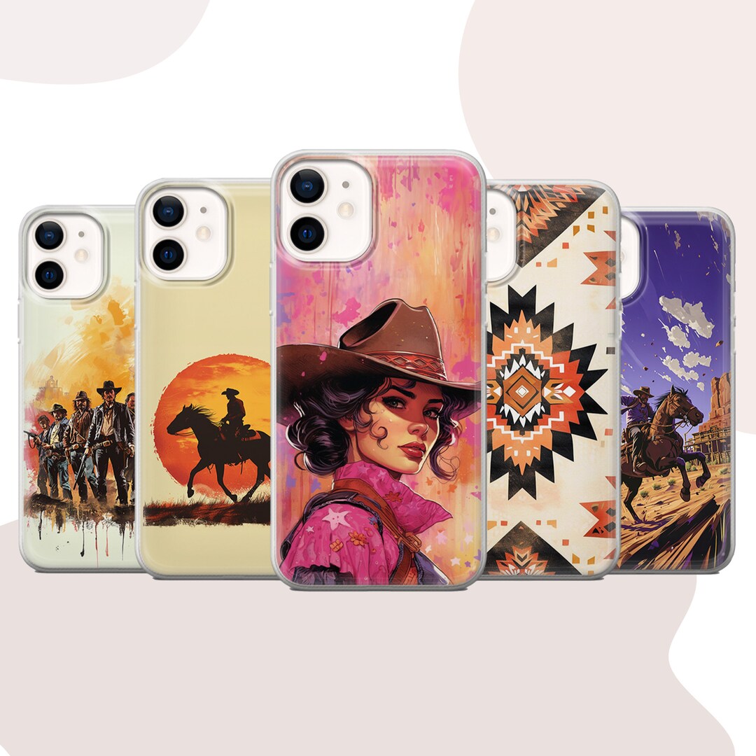Cowboy Phone Case Wild West Comic Book Cover for iPhone 17 16 15 14 Pro ...