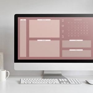 Desktop Organizer Desktop Wallpaper 2023 Calendar Bundle - Etsy