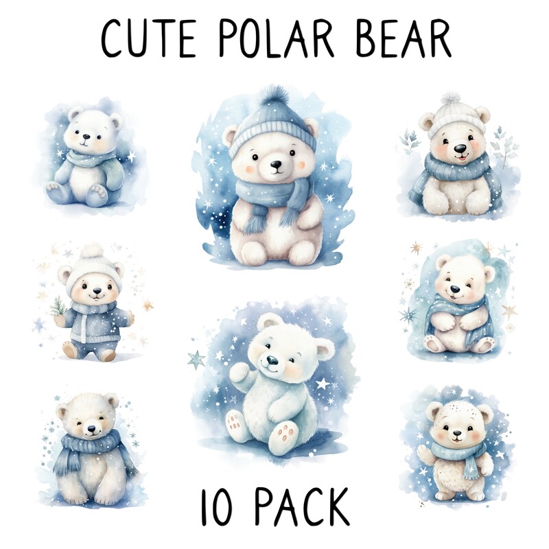 Polar Bear Art - Etsy