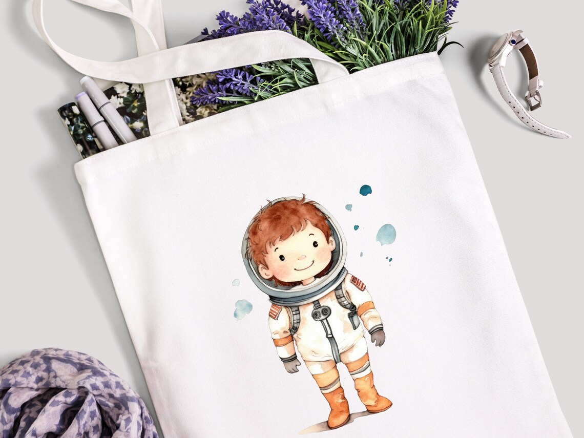 Baby Astronaut, Space Clipart Watercolor, Doodle Clipart Watercolor ...