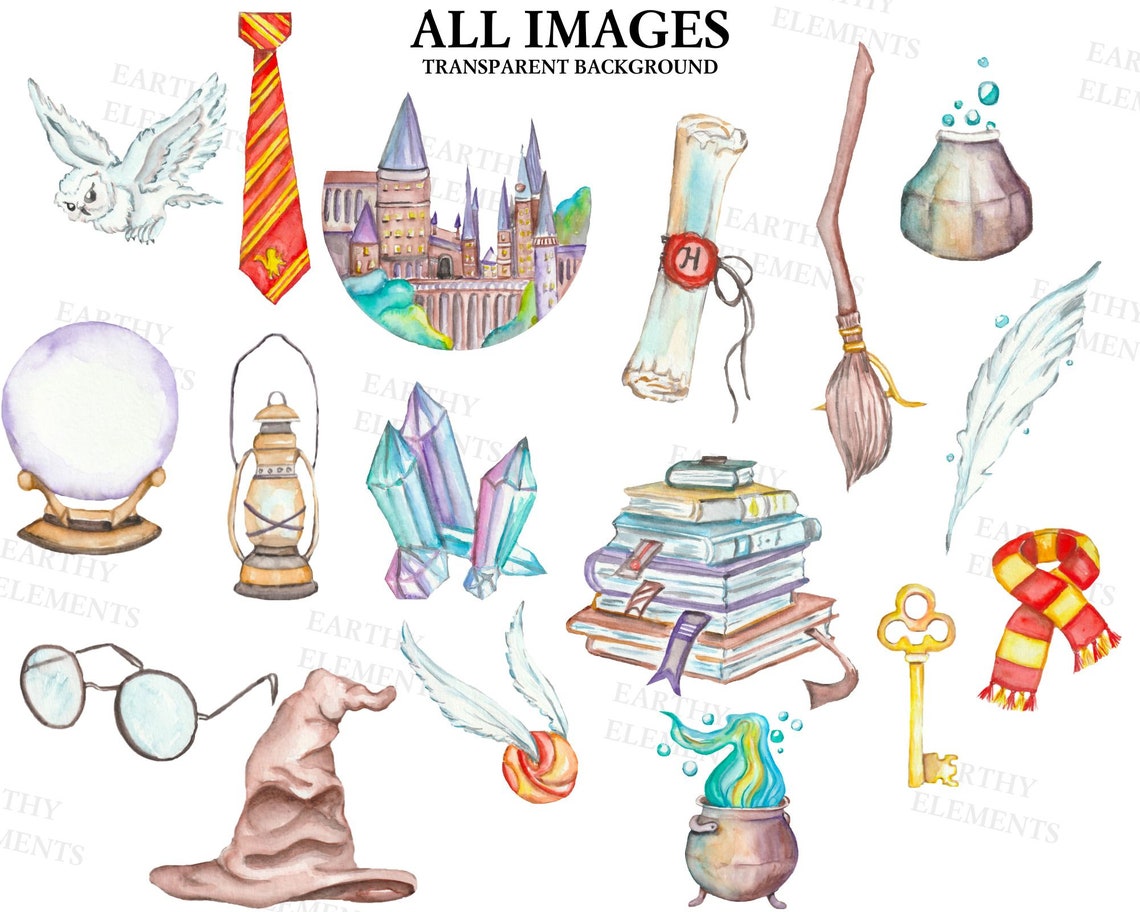 Magic School Clipart, Commercial Use Clip Art, PNG, Halloween Clipart ...