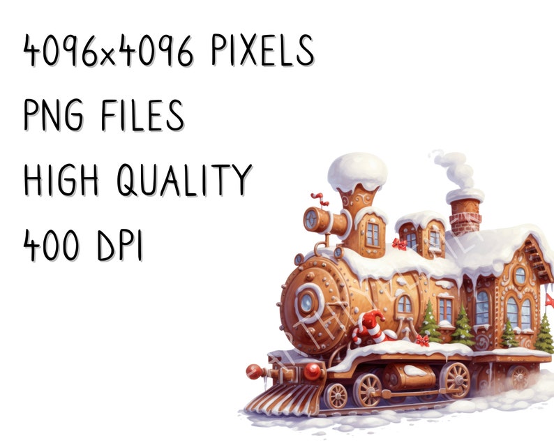 Christmas Gingerbread Train Clipart PNG, Christmas Clipart, Winter ...