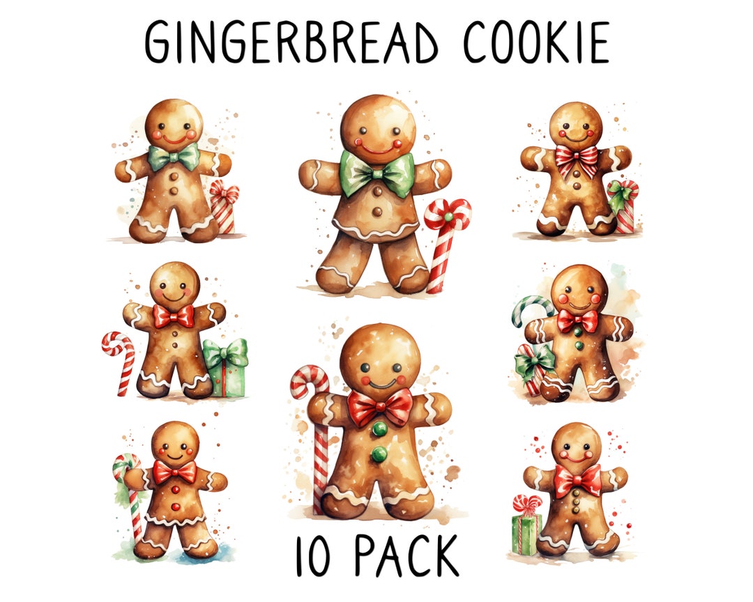 Gingerbread Man Clipart, Christmas Clipart,christmas Cookies,high ...