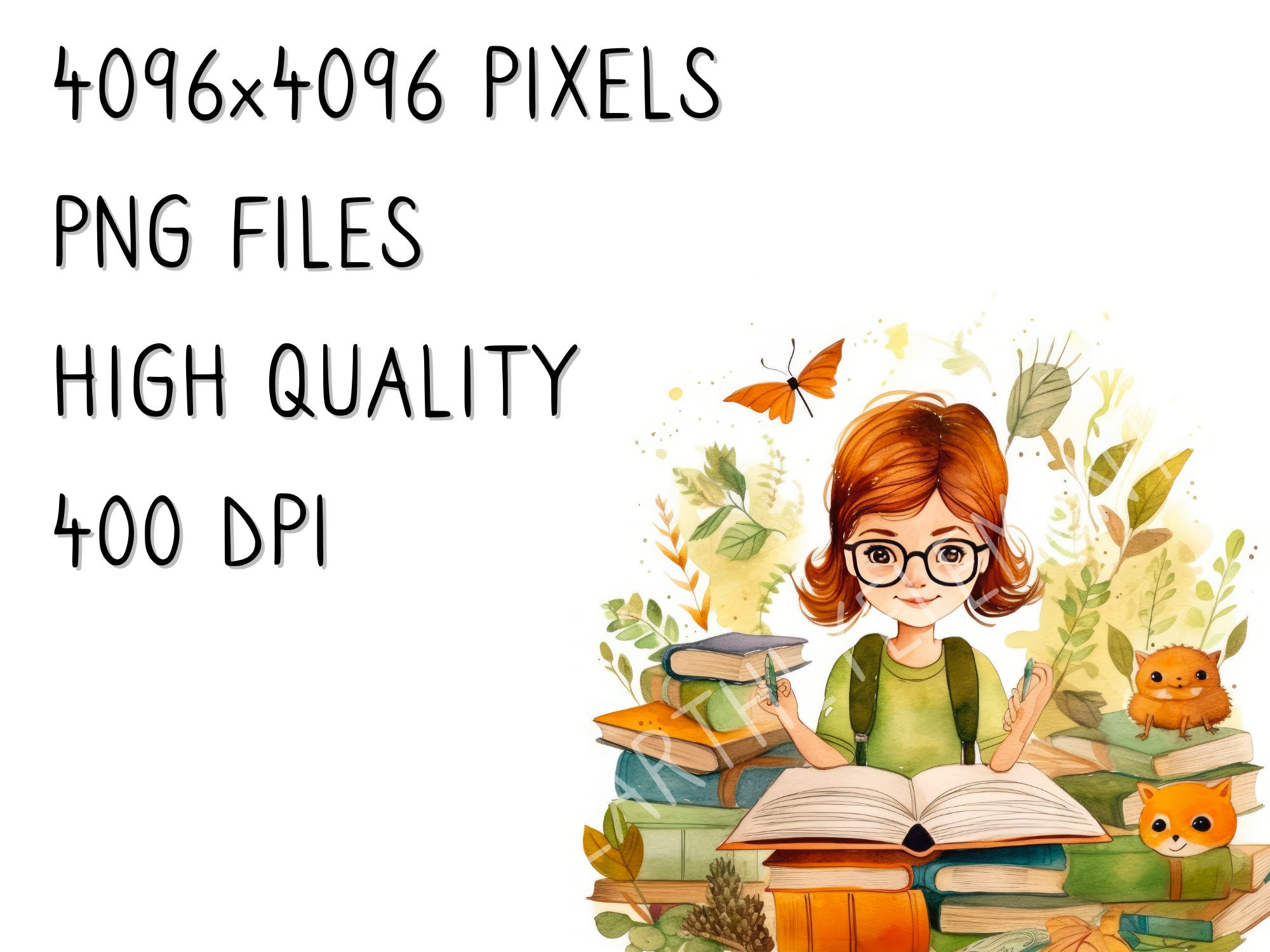 Watercolor Teacher Clipart Bundle for Crafts and Designs, Instant ...