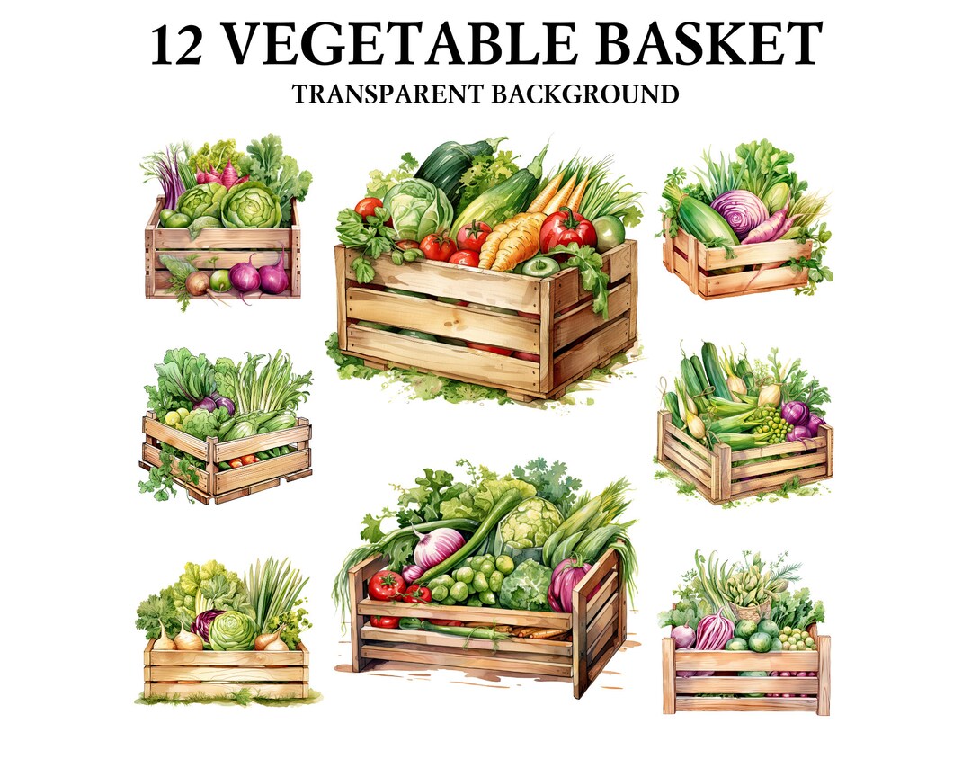 Watercolor Vegetables Clipart, Commercial Use Clip Art, Watercolor ...
