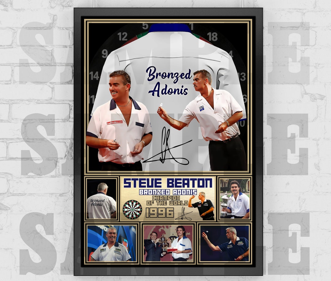 Steve Beaton 'bronzed Adonis' Darts Legend Poster: Signed Memorabilia ...