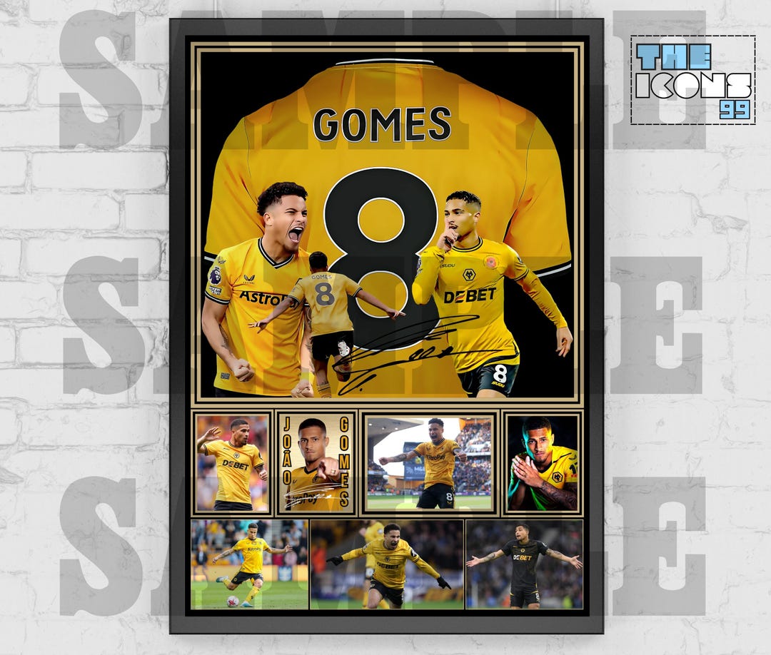 Wolves Icon João Victor Gomes Football Shirt Back Print / Poster ...