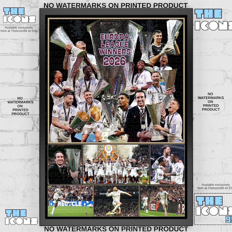 Aston Villa Print Winner - Etsy UK