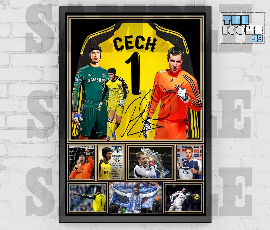 Chelsea Legend Petr Cech Football Shirt Back Print / Poster / Framed ...