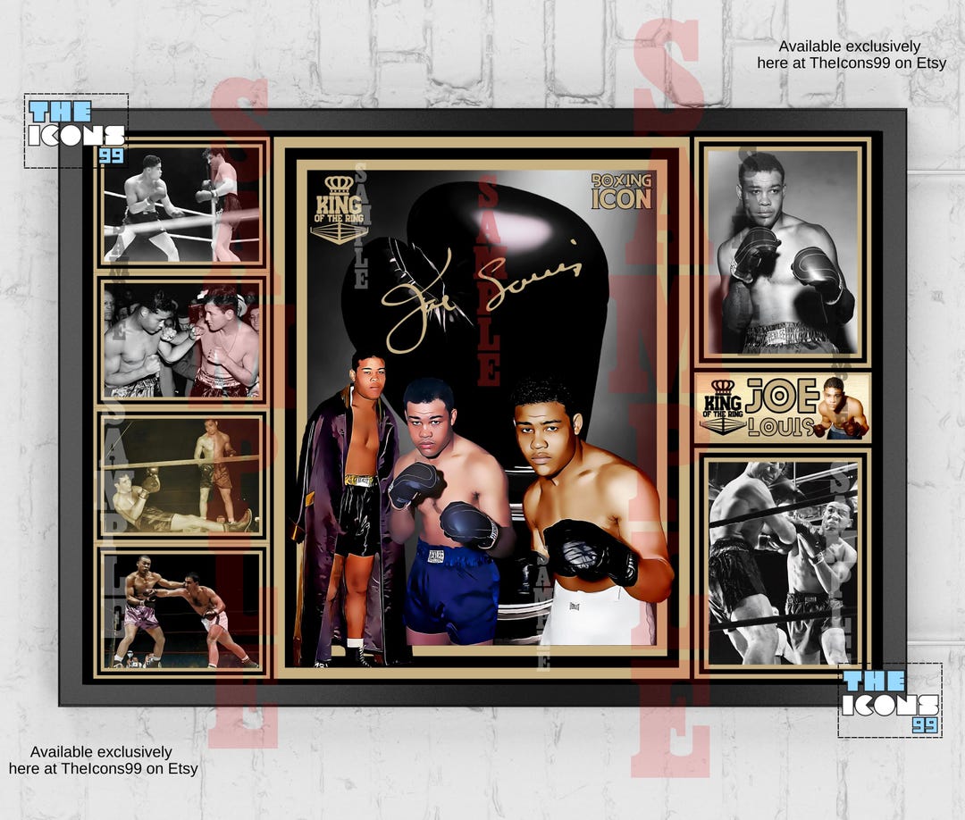 Joe Louis Boxing Legend Boxing Glove Print / Poster / Framed ...