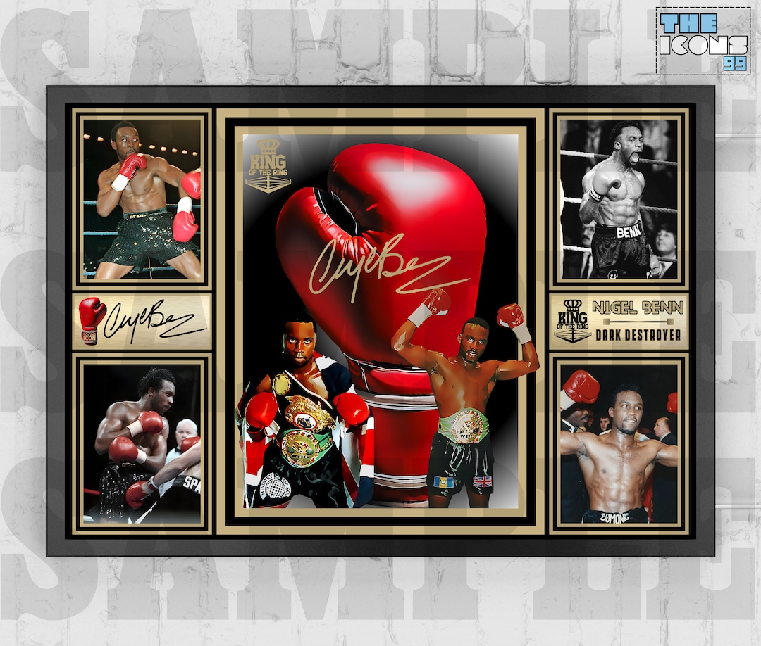 Nigel Benn Dark Destroyer Boxing Legend Boxing Glove Print / Poster ...
