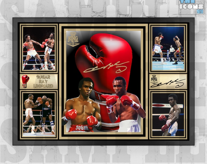 Sugar Ray Leonard Poster, Boxing Poster, Modern Boxing Print ...