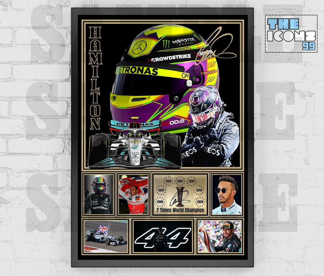 Lewis Hamilton F1 Legend Helmet Print / Poster / Framed Memorabilia ...