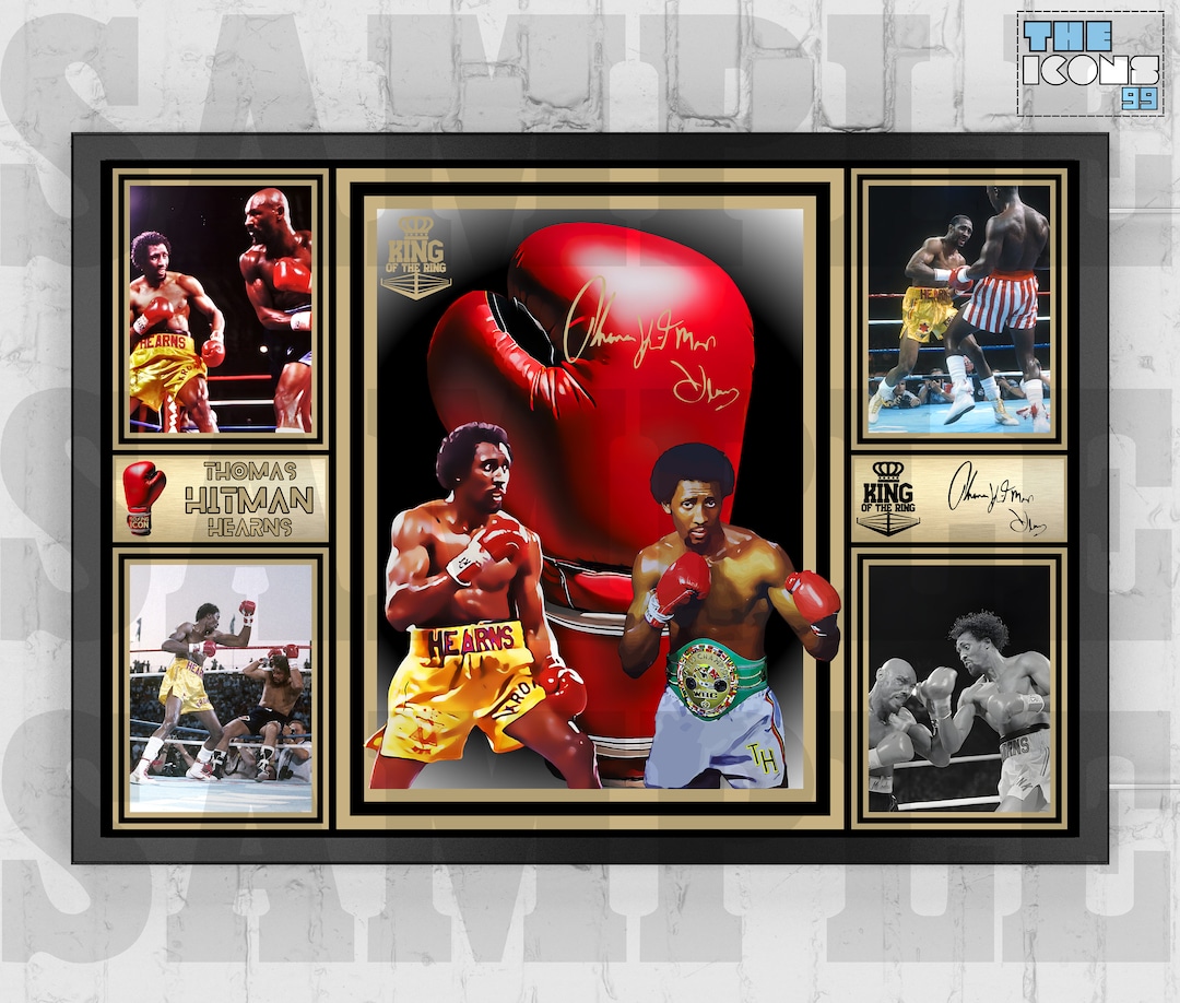 Thomas Hitman Hearns Boxing Legend Boxing Glove Print / Poster / Framed ...