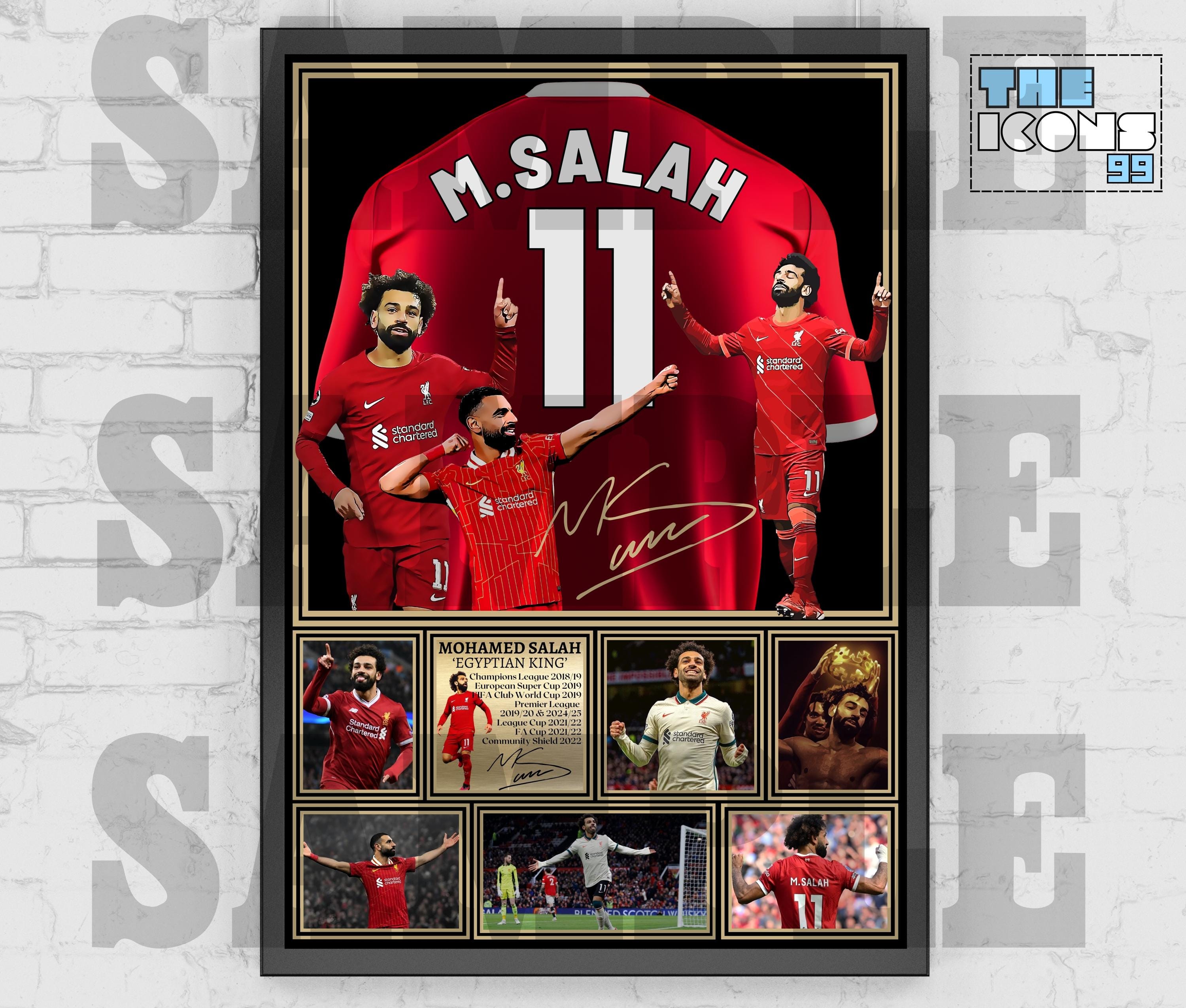 Liverpool FC Icon MOHAMED SALAH Football Shirt Back Print / Poster ...