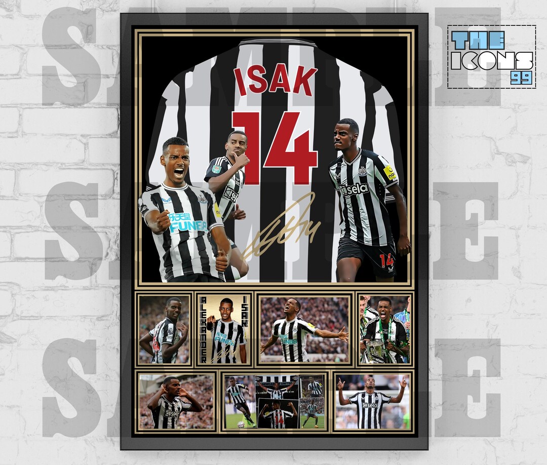 Newcastle United Icon Alexander Isak Football Shirt Back Print / Poster ...