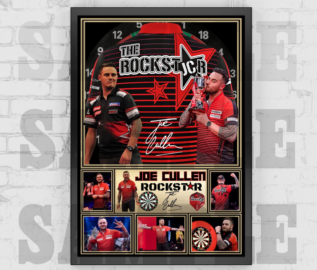 Joe Cullen 'rockstar' Darts Icon Shirt Back Print / Poster / Framed ...