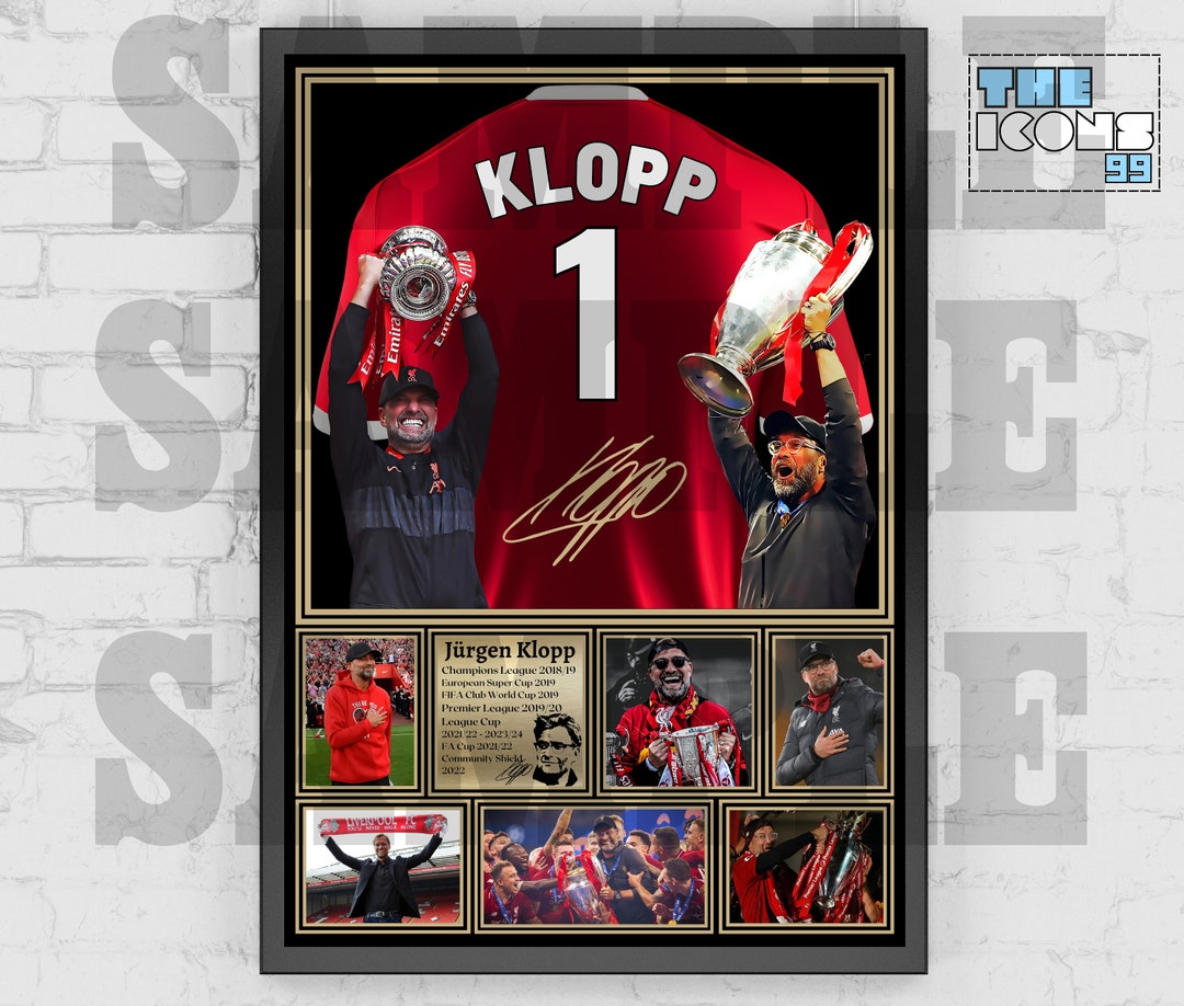 Liverpool FC Legend Jurgen Klopp Football Shirt Back Print / Poster ...