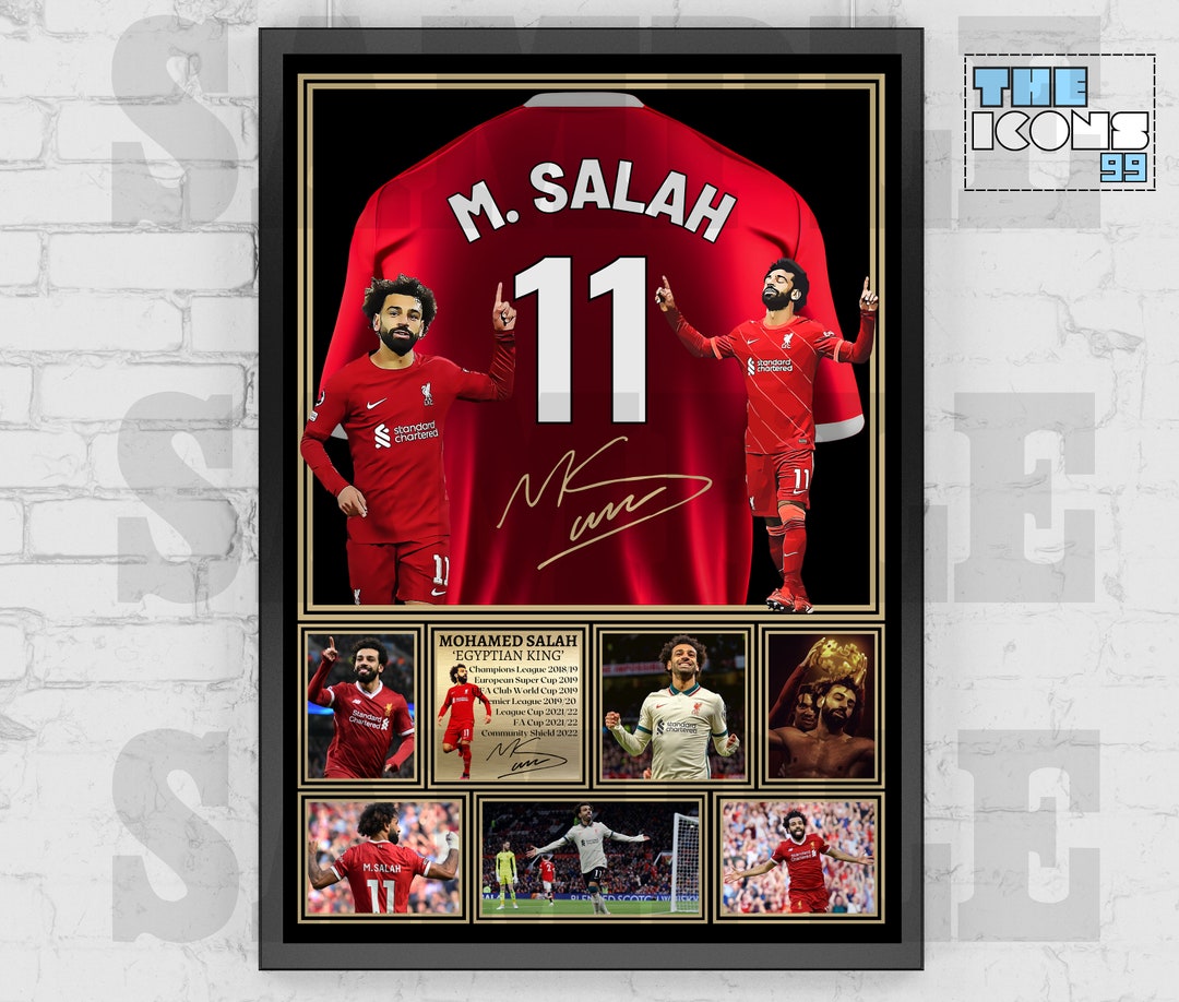 Liverpool FC Icon MOHAMED SALAH Football Shirt Back Print / Poster ...