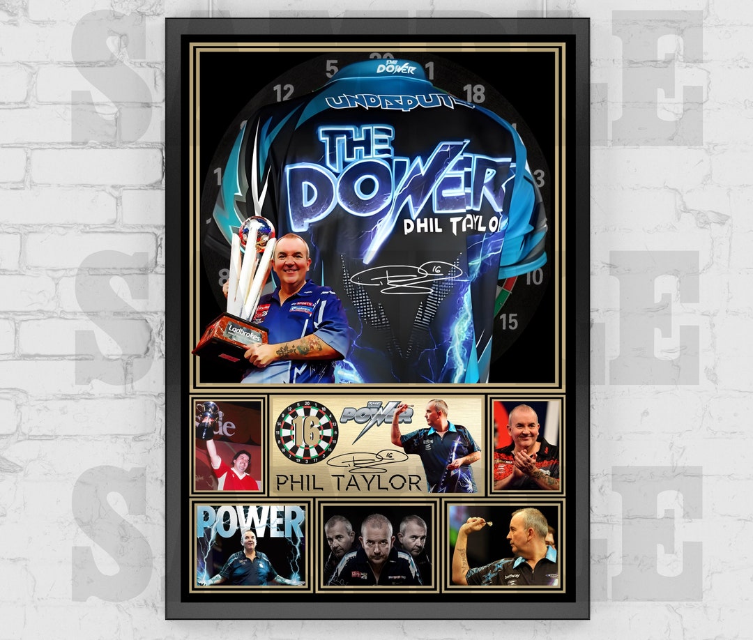 Phil 'the Power' Taylor Darts Legend Poster: Signed Memorabilia - Etsy UK