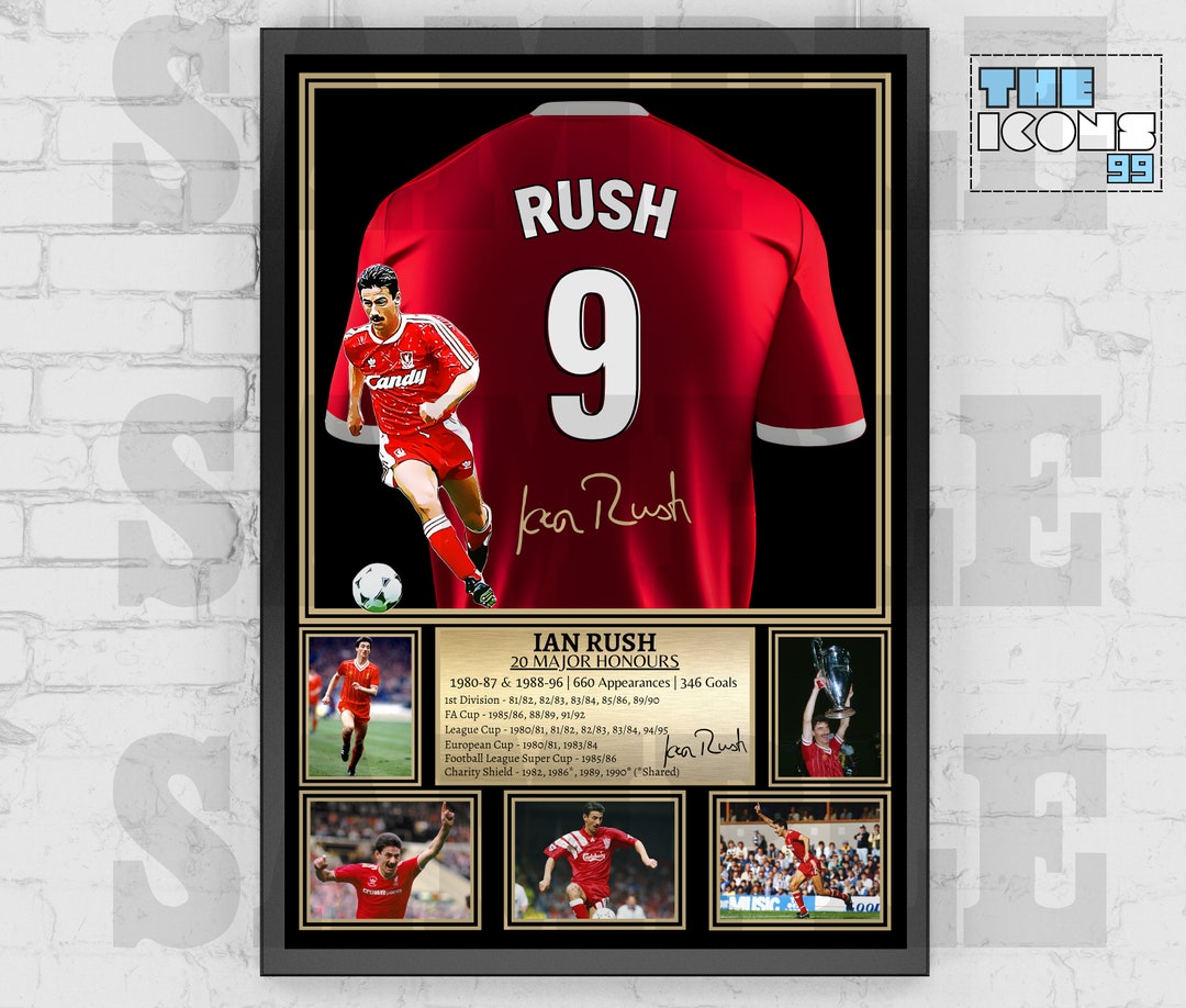 Liverpool FC Legend IAN RUSH Football Shirt Back Print / Poster ...