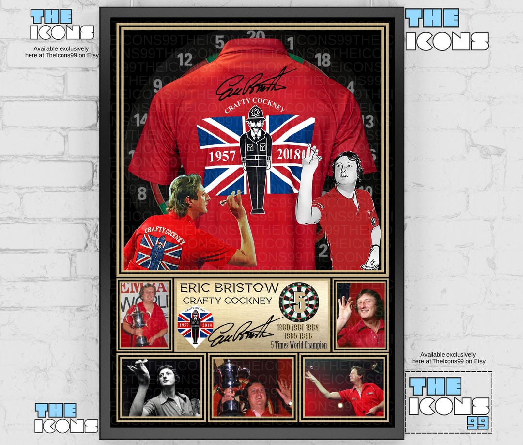 Eric Bristow Crafty Cockney Darts Legend Shirt Back Print / Poster ...