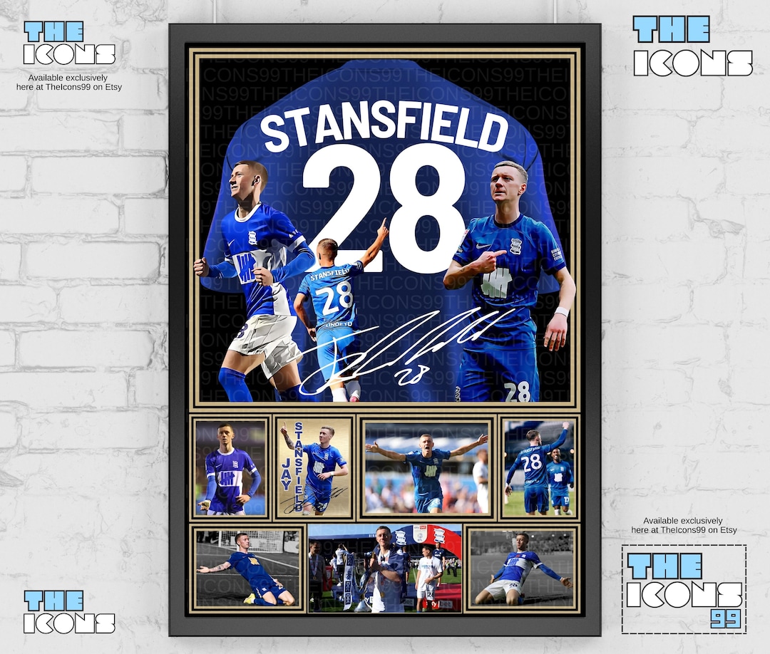 Birmingham City Icon Jay Stansfield Football Shirt Back Print / Poster ...
