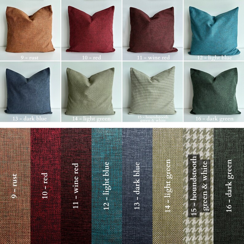 Rust Linen Pillow Cover Boho Terracotta Color Heavy Linen - Etsy