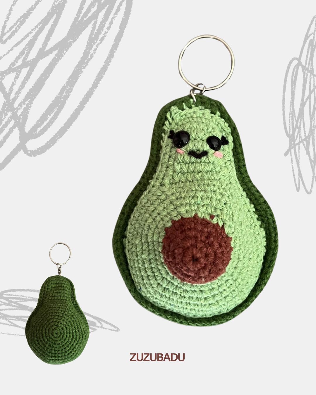 Handmade Avocado Crochet Keychain Avocado Amigrumi Keychain Charm ...