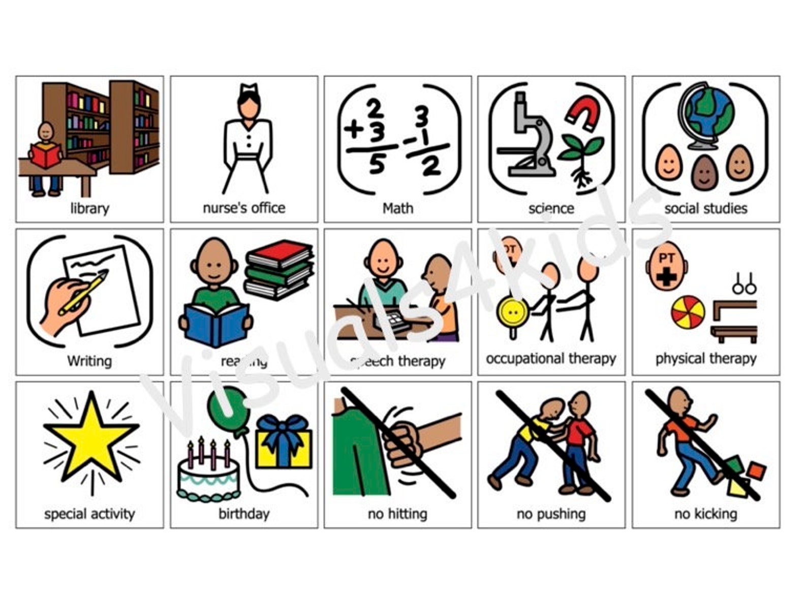 Visual School Day Daily Schedule Routine Autism Picture Communication ...