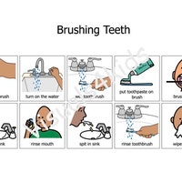 Boy Teeth Brushing Visual Aid L I Autism I ADHDI Executive Functioning ...