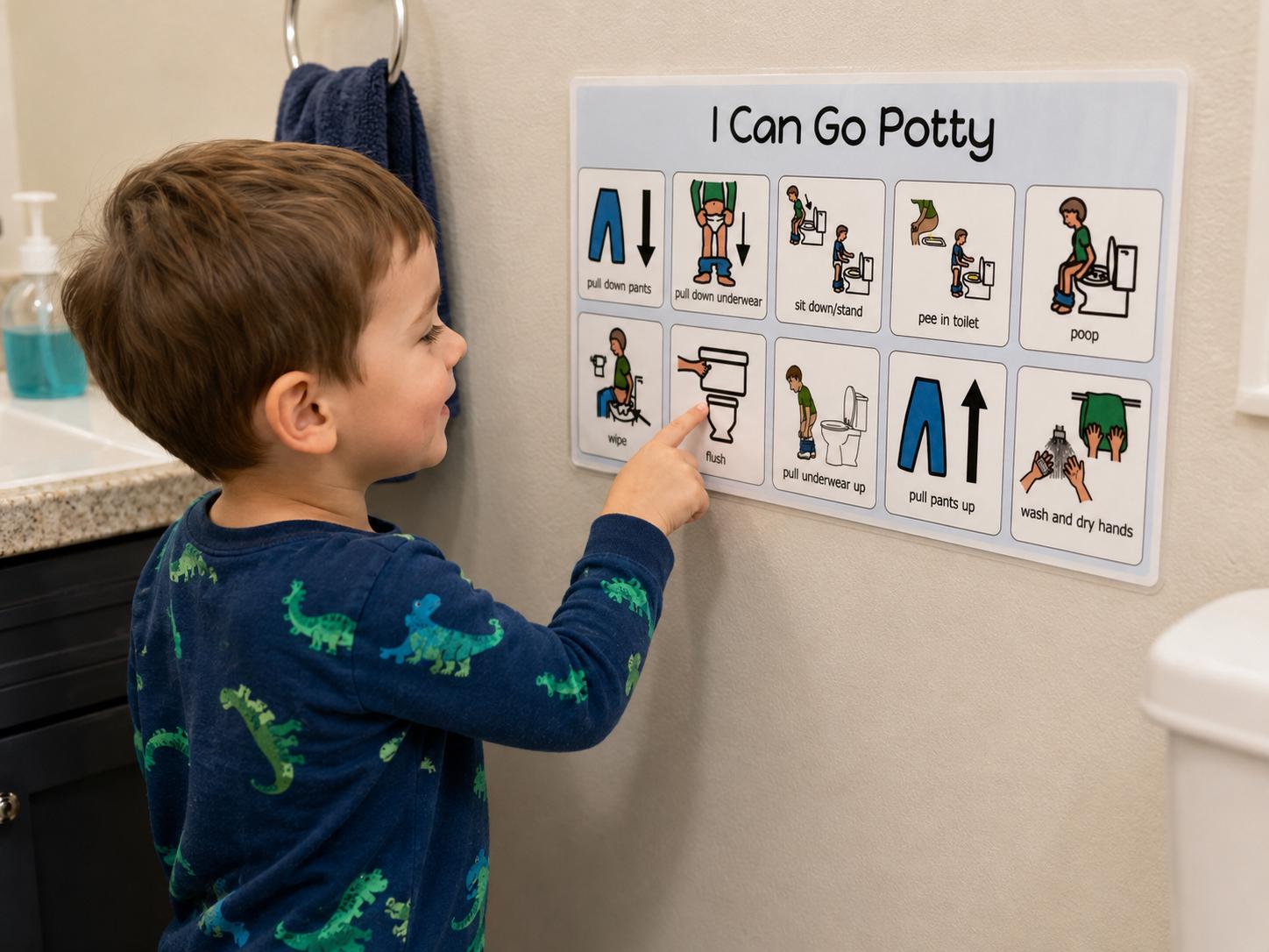 Tabla visual para el entrenamiento para ir al baño – Niños con autismo ...