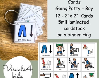 Visual Bathroom Potty Training for Boys Autism Picture - Etsy
