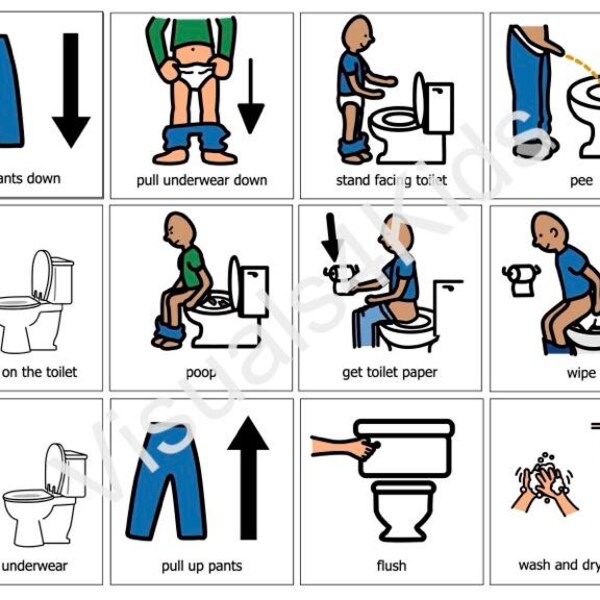 Pecs Communication Cards Bathroom - Etsy