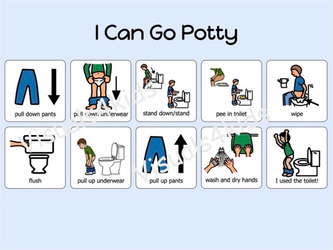 Autism Potty Training Sequence Routine for Boys Visual I Can - Etsy ...